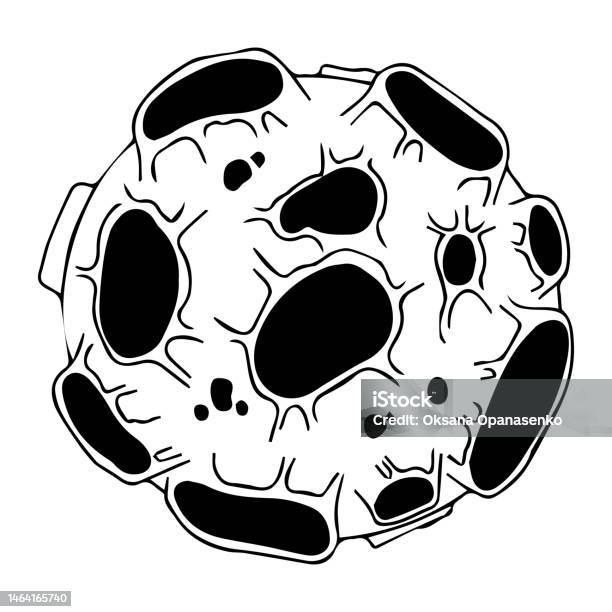 Asteroid With Craters Space Object Planet Meteorite Moon Exploration Of