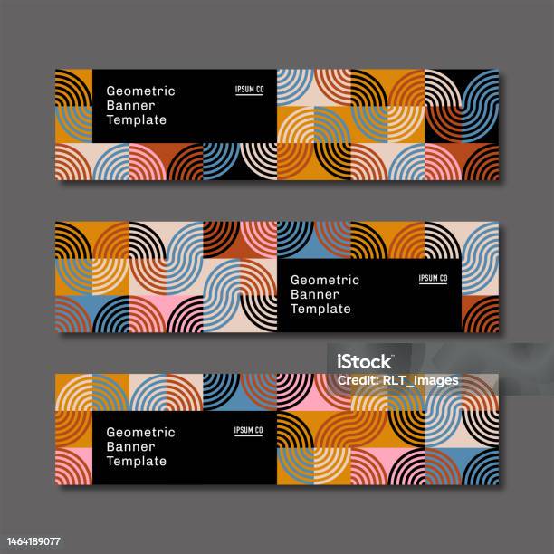 Template Desain Set Spanduk Horizontal Serbaguna Dengan Grafik