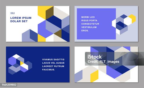 Tata Letak Desain Presentasi Dengan Grafik Geometris Abstrak Dexter