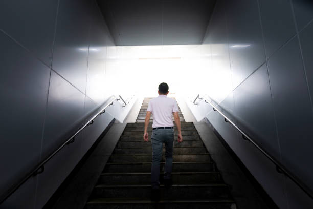 Free Stock Photo of Man Walking Up a Flight of Stairs | Download Free ...
