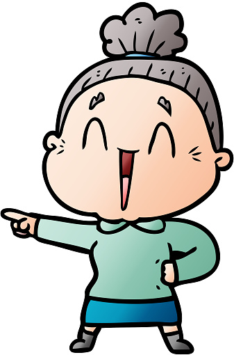 Cartoon Happy Old Lady Stock Illustration Download Image Now Adult Art Art Product Istock
