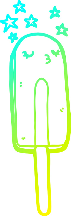 Dessin Au Trait Dégradé Froid Dune Glace De Dessin Animé Vecteurs