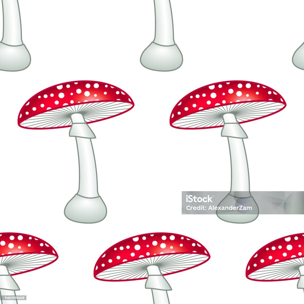 Amanita Muscaria Pattern Stock Illustration Download Image Now