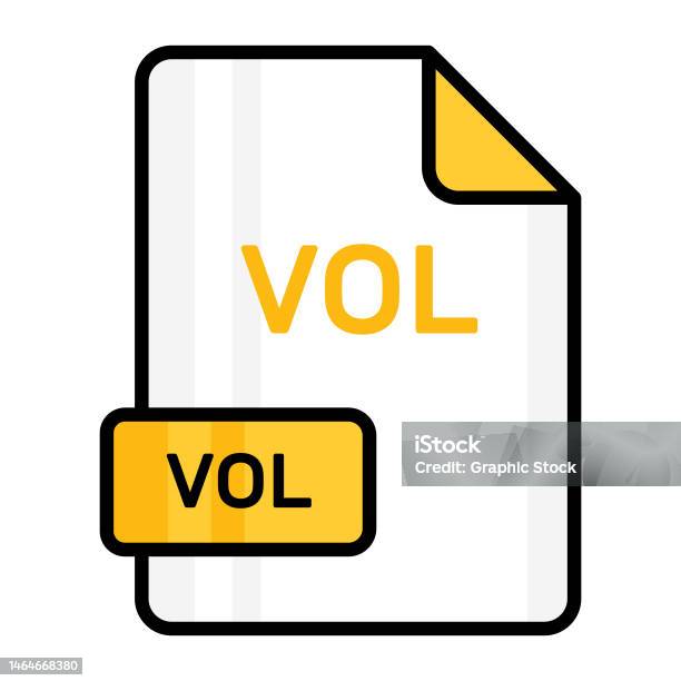 An Amazing Vector Icon Of Vol File Editable Design Stock Illustration