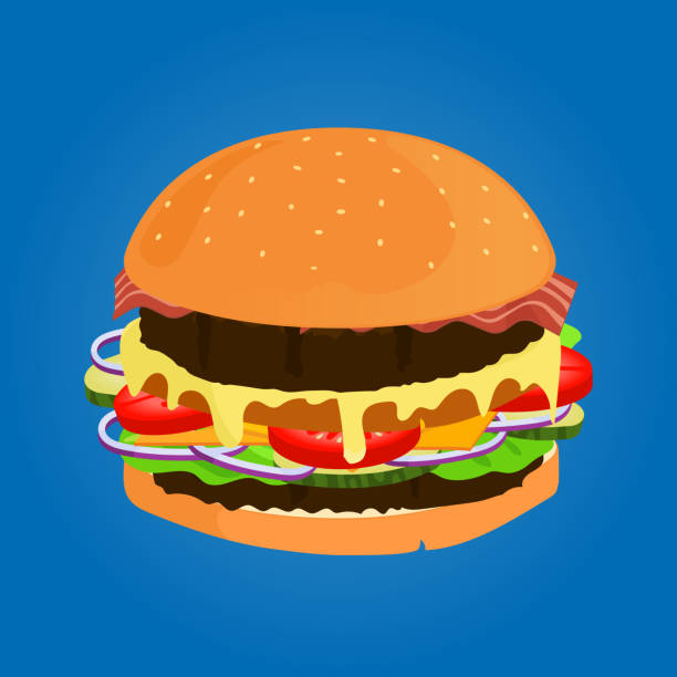 100 Bacon Cheeseburger Stock Illustrations Royalty Free Vector