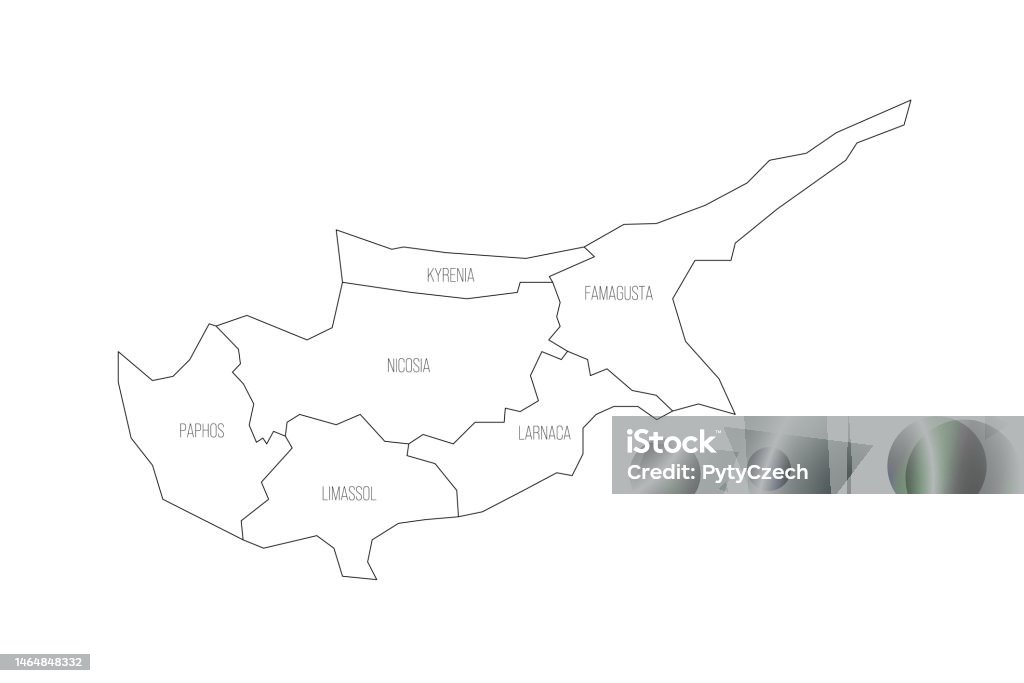 Chypre Carte Politique Des Divisions Administratives Vecteurs libres de ... Chypre Carte Politique Des Divisions Administratives Vecteurs libres de ...