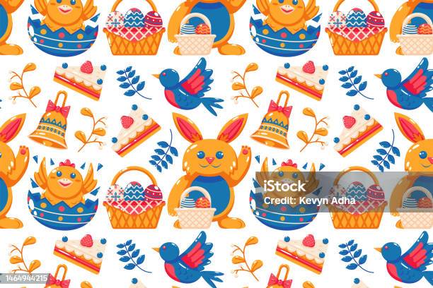Selamat Paskah Kelinci Anak Ayam Burung Kue Lonceng Dan Keranjang Telur ... Selamat Paskah Kelinci Anak Ayam Burung Kue Lonceng Dan Keranjang Telur ...