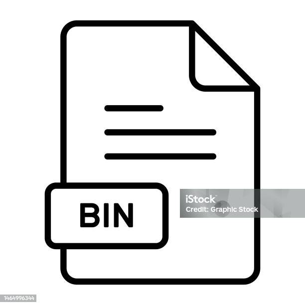 An Amazing Vector Icon Of Bin File Editable Design Stock Illustration