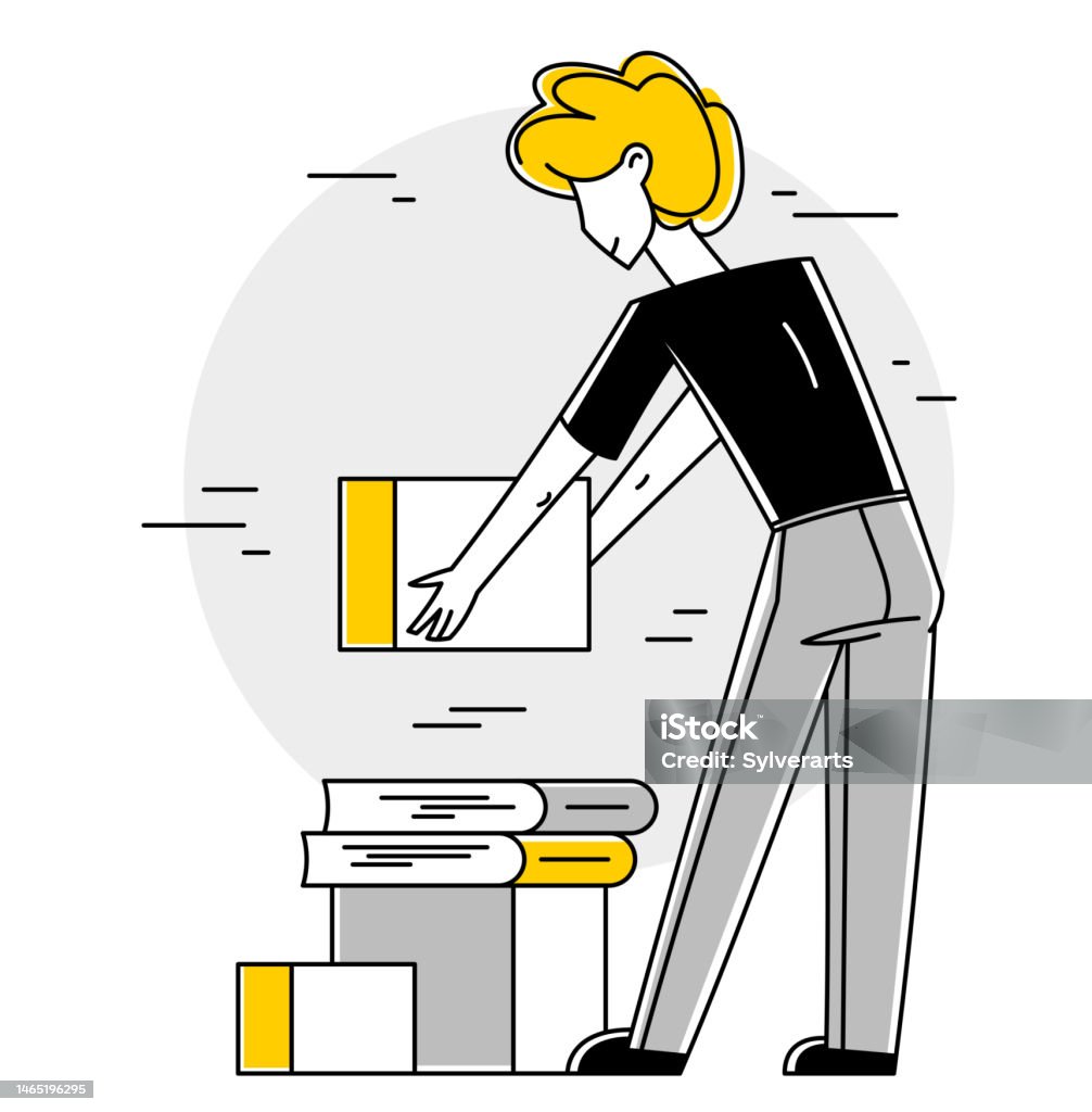 Moving To New Apartment Or Business Moving To New Office Person Carry ... Moving To New Apartment Or Business Moving To New Office Person Carry ...