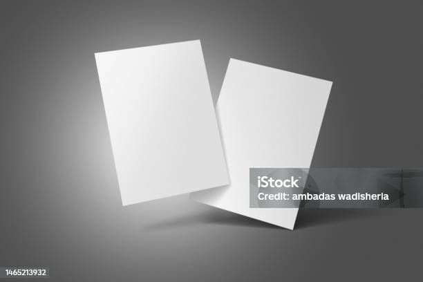 Photo Libre De Droit De A3 A4 A5 Illustration 3d Maquette De Flyer Avec