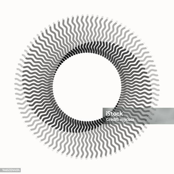 Spirale Avec Des Lignes Dondes En Cercle Comme Symbole Sans Fin