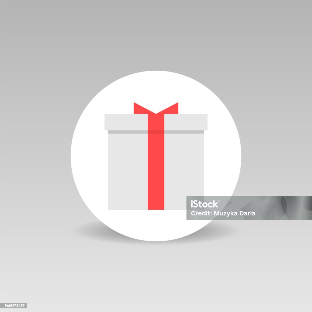 Bonus Icône Vectorielle De Boîte Cadeau Illustration Vectorielle Plate