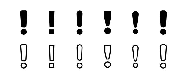 White Exclamation Point Clipart
