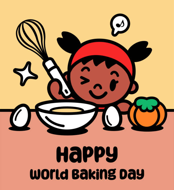 Girl Making Bread Illustrations Royalty Free Vector Graphics And Clip