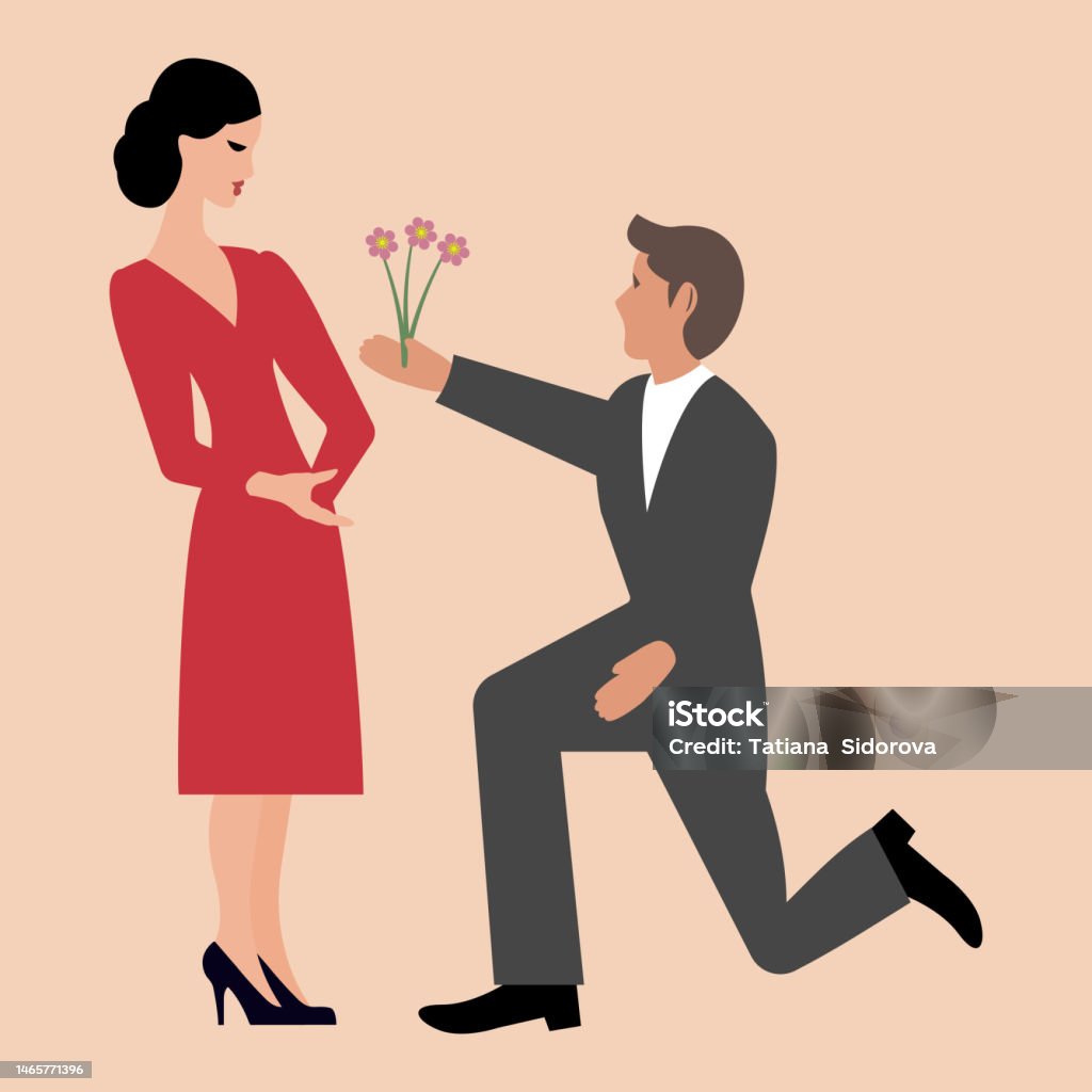 Please Be Mine Marriage Proposal Stock Illustration Download Image