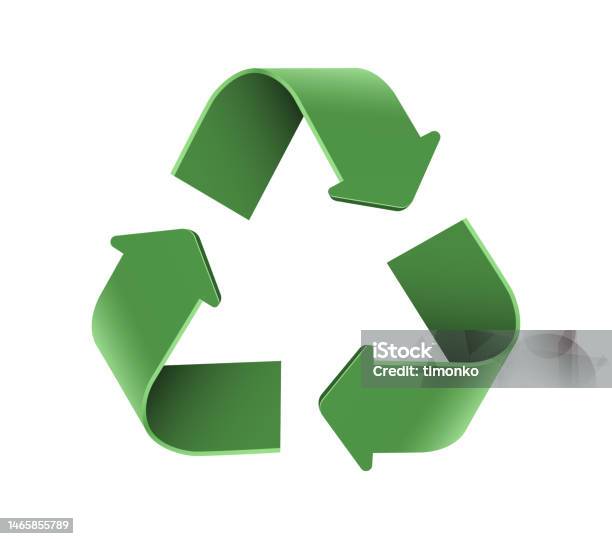 Les Flèches De Licône 3d Verte Recyclent Lillustration Vectorielle Du