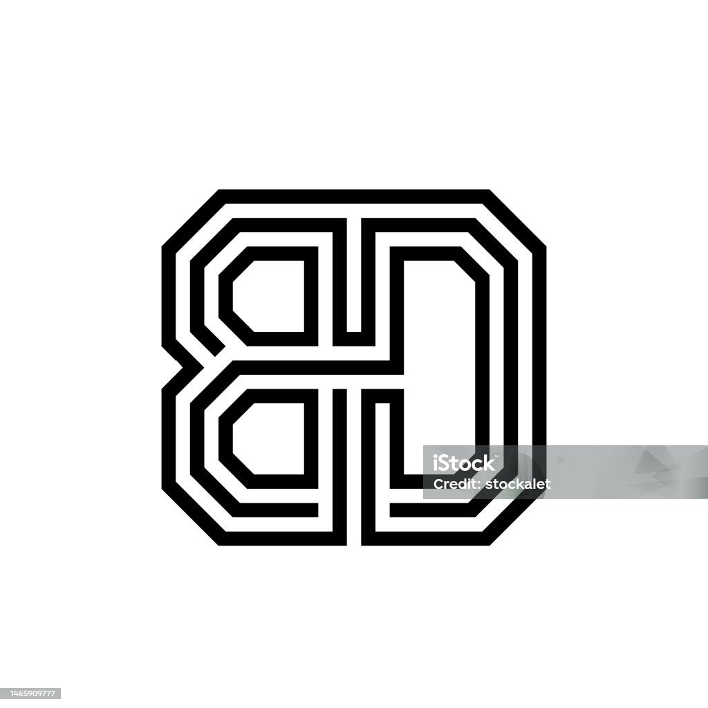 Monogramme Bd Lettre B Et Lettre D Logo Icône De Signature De Police En