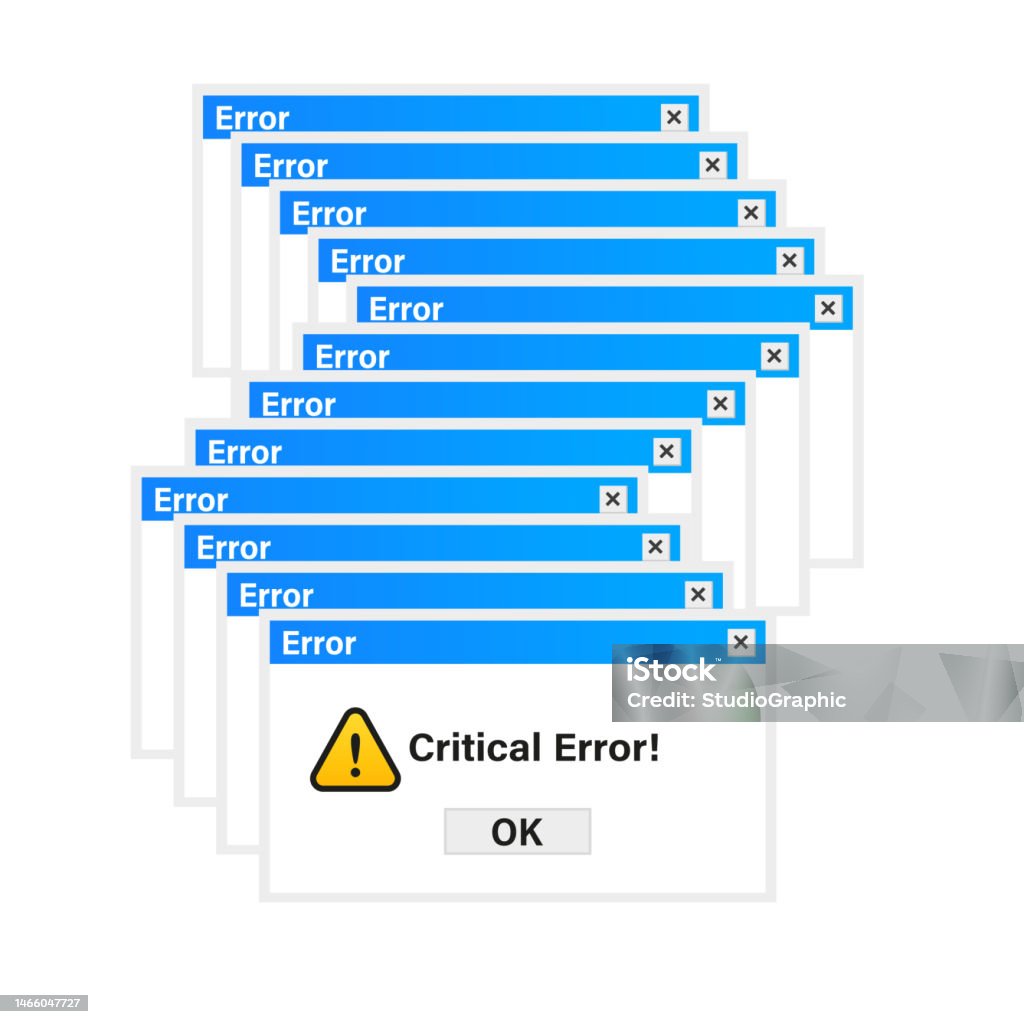 Creative Of Operating System Message Template Error Window Isolated On