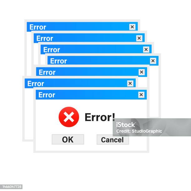 Creative Of Operating System Message Template Error Window Isolated On