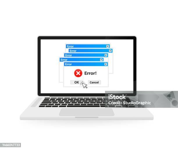 Creative Of Operating System Message Template Error Window Isolated On