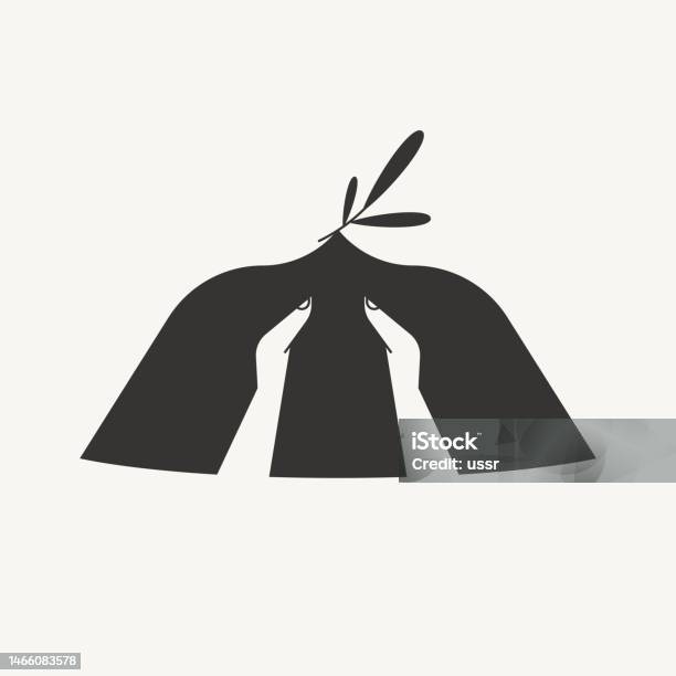 Logo Abstrait Doiseau Volant Hors Des Mains Colombe De La Paix Avec Un