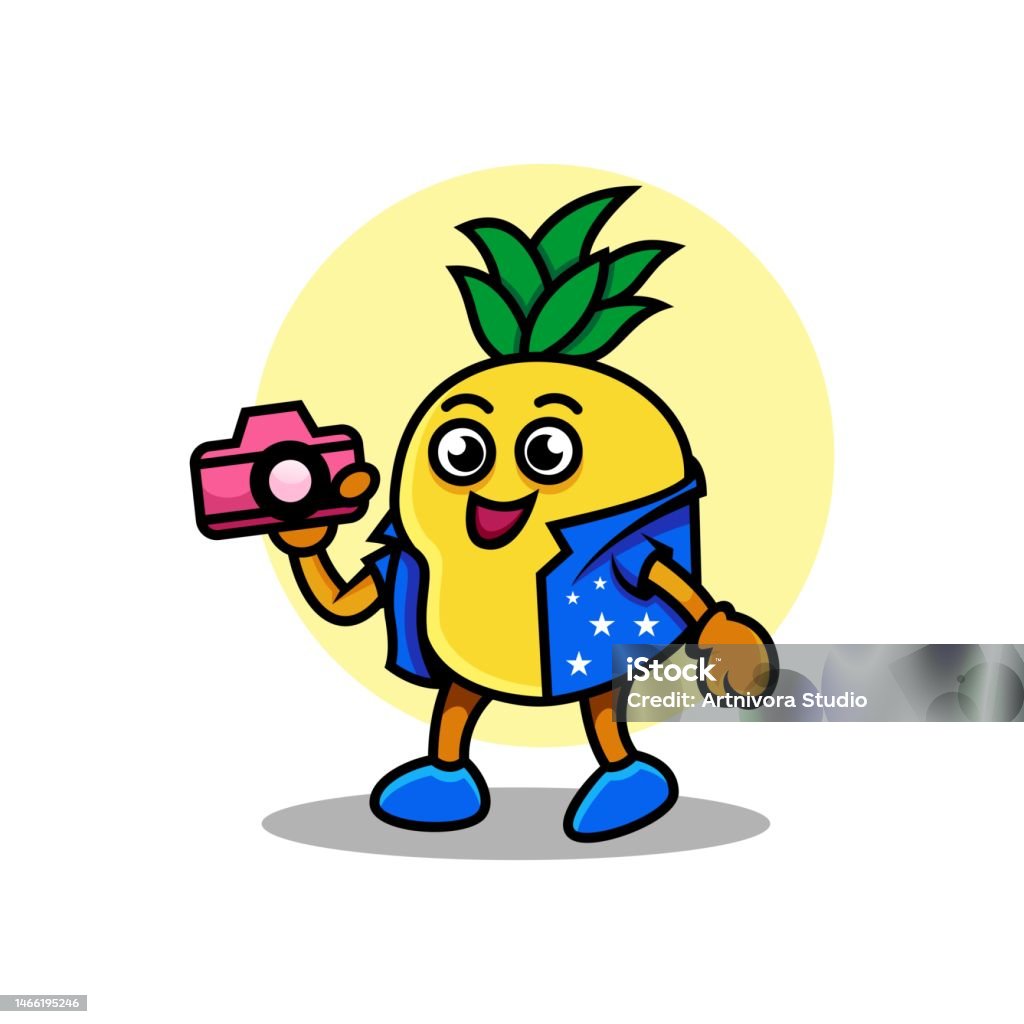 Vector Illustration Pineapple Mascot Cartoon Style Stock Illustration Download Image Now Istock
