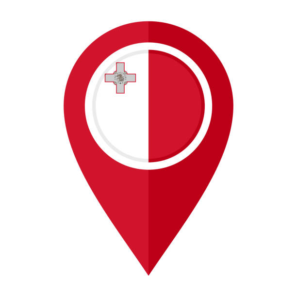 30 Malta Flag Pin Map Icon Vector Illustration Stock Illustrations