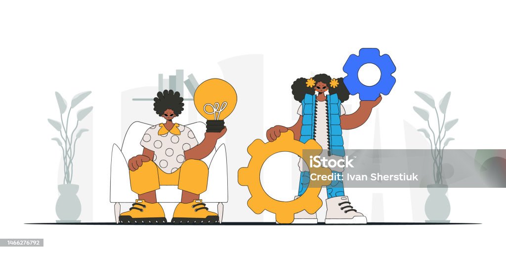 Attractive Team Generates Ideas And Solves Problems Light Bulb And ... Attractive Team Generates Ideas And Solves Problems Light Bulb And ...