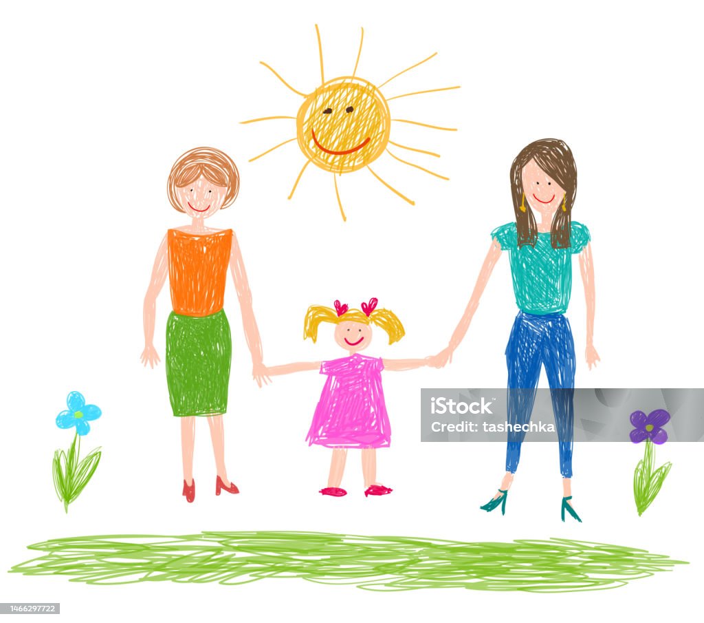 Keluarga Lgbt Gambar Anakanak Dua Wanita Bahagia Dengan Gadis Ilustrasi ... Keluarga Lgbt Gambar Anakanak Dua Wanita Bahagia Dengan Gadis Ilustrasi ...