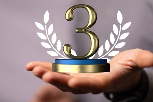 Free picture: Silver-platinum trophy on a yellow and blue background