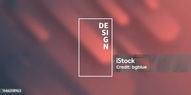 Abstract Blurred Design With Geometric Shapes Trendy Orange Gradient