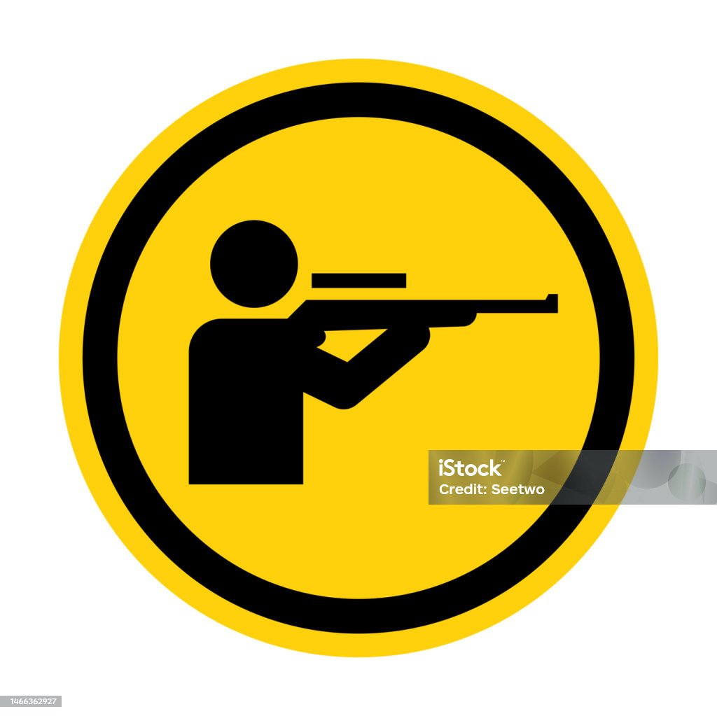 Shooting Range Diamond Caution Sign Rifle Range Symbol Stock ... Shooting Range Diamond Caution Sign Rifle Range Symbol Stock ...