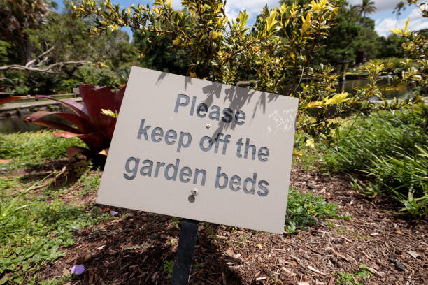 Free Stock Photo of Warning Sign: Please Do Not Cross This Barrier ...