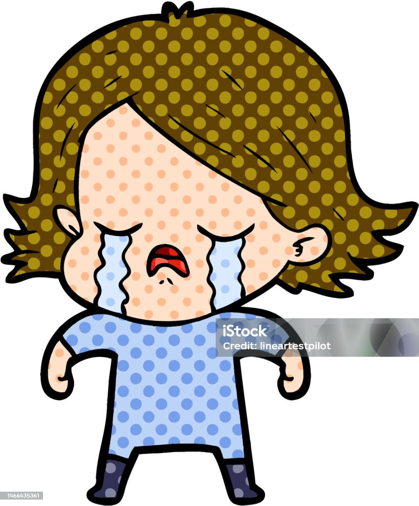 Cartoon Girl Crying Stock Illustration Download Image Now Adult