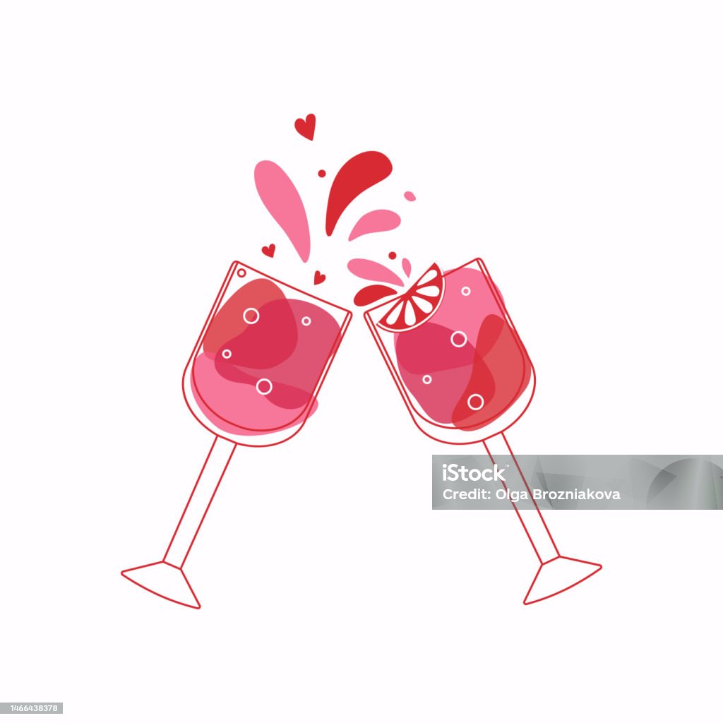 Wine Glasses Red Stock Illustration Download Image Now Computer Graphic Rosé Wine Red Wine