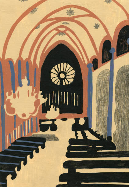 1 100 église Catholique Intérieur Stock Illustrations Graphiques