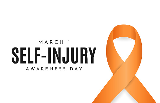 Selfinjury Awareness Day Card March 1 Vector Stock Illustration ... Selfinjury Awareness Day Card March 1 Vector Stock Illustration ...