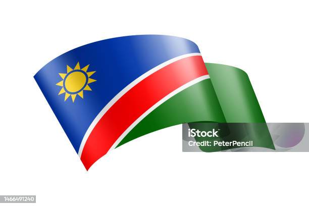 Namibia Flag Ribbon Namibian Flag Header Banner Vector Stock