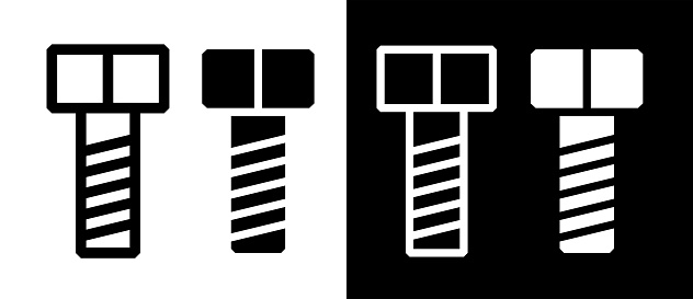 Icône De Boulon Un Symbole De Fixations De Construction Datelier De