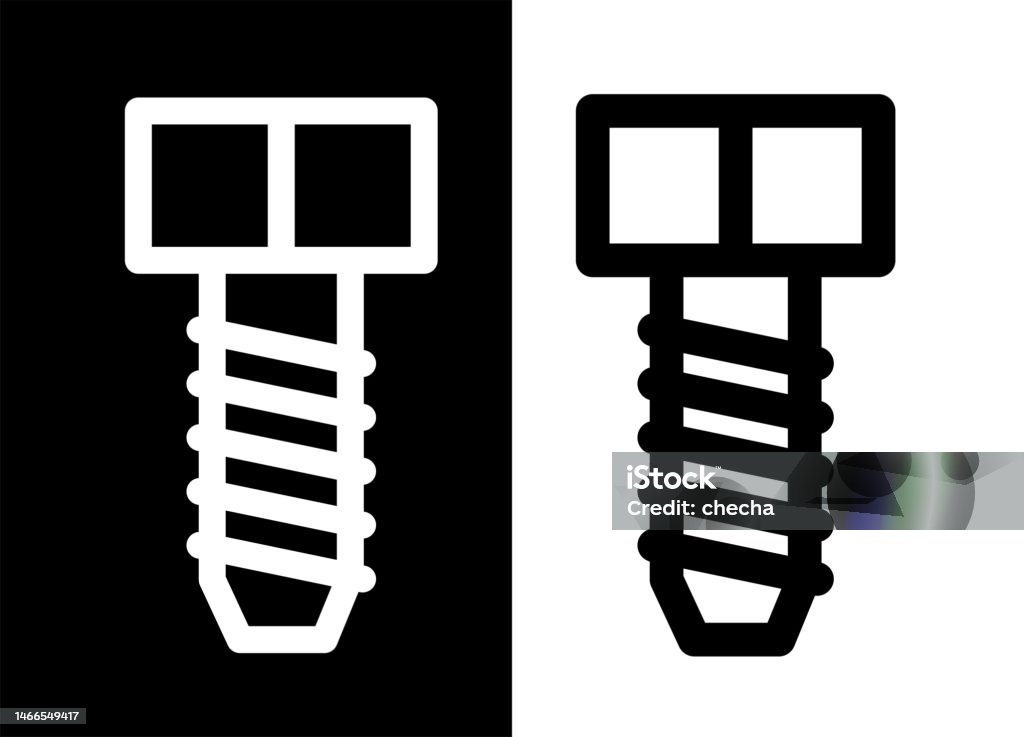 Icône De Boulon Un Symbole De Fixations De Construction Datelier De
