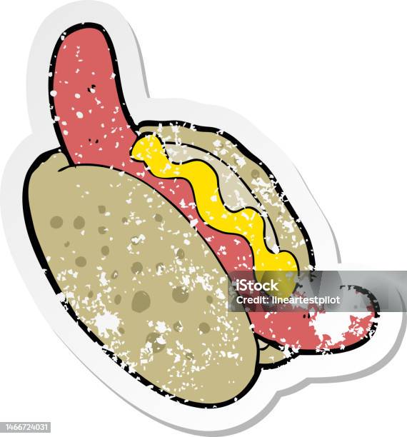 Stiker Retro Tertekan Dari Hotdog Kartun Ilustrasi Stok - Unduh Gambar ... Stiker Retro Tertekan Dari Hotdog Kartun Ilustrasi Stok - Unduh Gambar ...