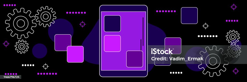 Mobile Application Development Vector Concept Stock Illustration
