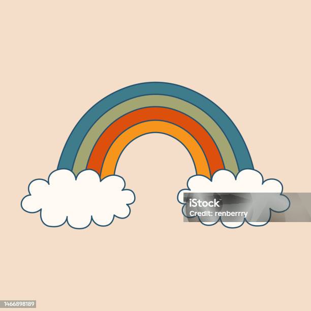 Colorful Minimalistic Rainbow With Cloud Retro Psychedelic Clip Art ... Colorful Minimalistic Rainbow With Cloud Retro Psychedelic Clip Art ...