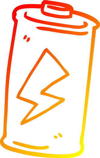 Dessin Au Trait Dégradé Chaud Dune Batterie De Dessin Animé Vecteurs