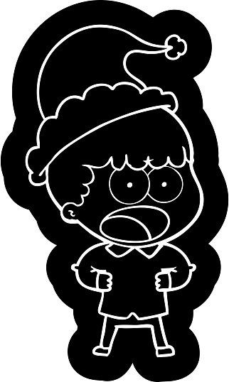 Icône De Dessin Animé Excentrique Dun Homme Choqué Portant Un Chapeau