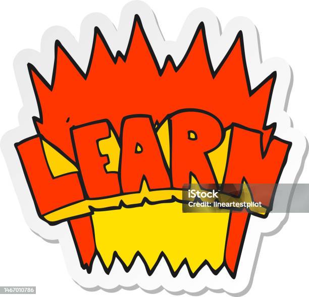 Ilustración de Pegatina De Un Símbolo De Cartoon Learn y más Vectores ... Ilustración de Pegatina De Un Símbolo De Cartoon Learn y más Vectores ...