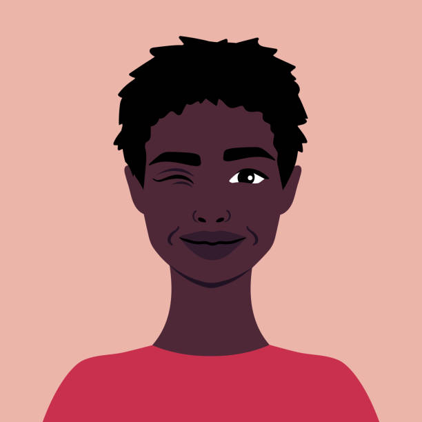 290 Black Woman Wink Stock Illustrations Royalty Free Vector Graphics