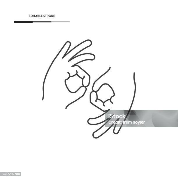 Ilustración De Intérprete De Lenguaje De Señas Diseño Vectorial De
