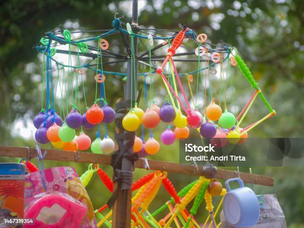 Malang Indonesia 5 Februari 2023 Pemandangan Penjual Mainan Latolato