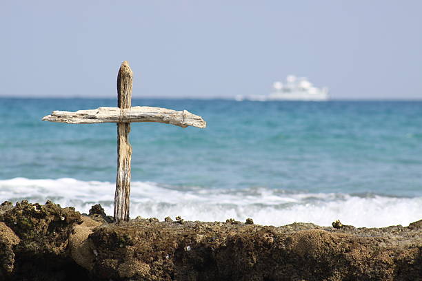 Free Stock Photo of Wooden Cross By Ocean | Download Free Images and ...